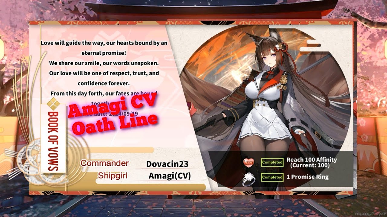 Amagi CV Special Oath Line [Azur Lane] - YouTube