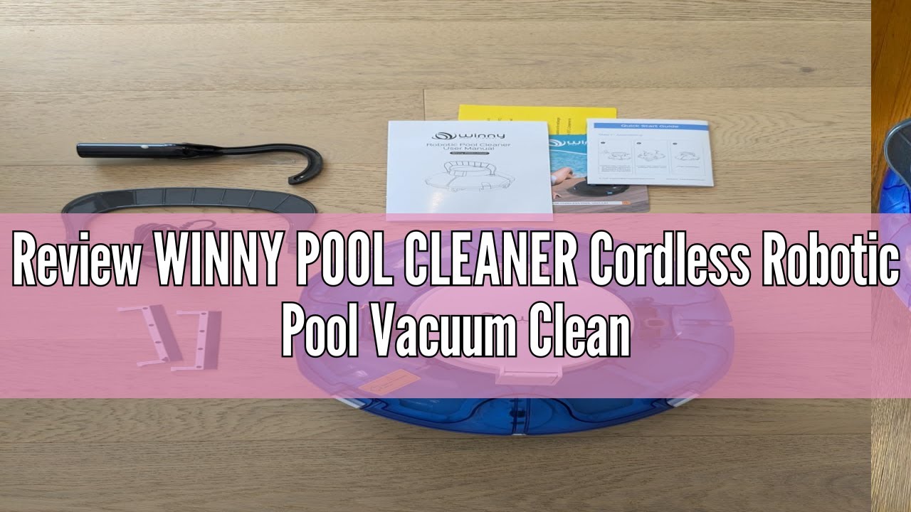 Review WINNY POOL CLEANER Cordless Robotic Pool Vacuum Cleaner ...