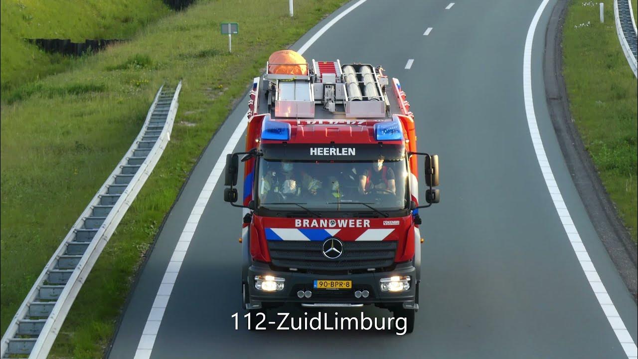 Brandweer Heerlen, 24-4141 + 24-3251 met spoed naar een industrie brand ...