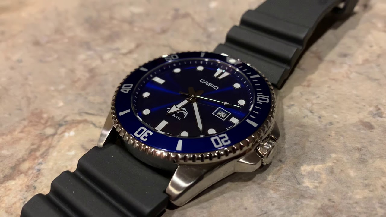 Casio Duro mdv-106 oil filled Sapphire crystal - YouTube