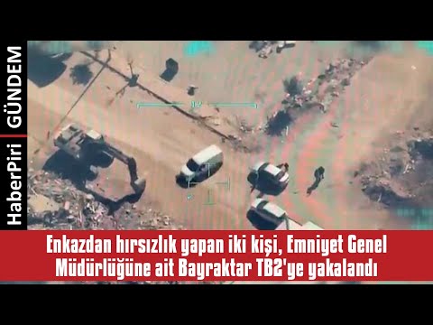 ENKAZDAN HIRSIZLIK YAPAN İKİ KİŞİ, EMNİYET GENEL MÜDÜRLÜĞÜNE AİT BAYRAKTAR ...