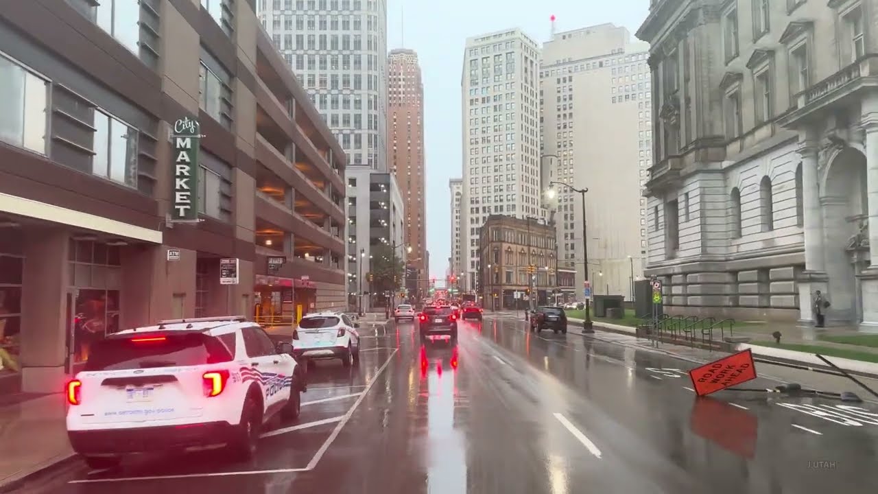 Driving Detroit 4K HDR - Downtown to World's Largest Abandoned Factory ...