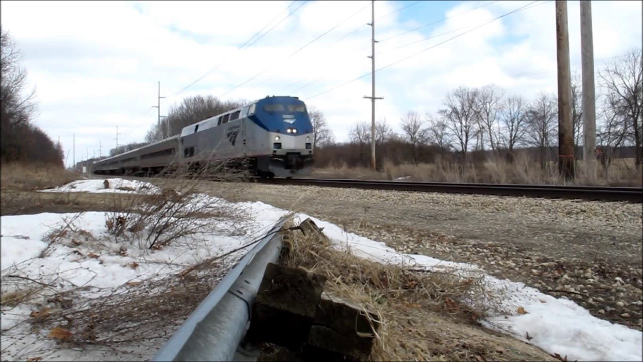 Amtraks "Wolverine" Service outside Dowagiac, Mich. @ 110mph - YouTube