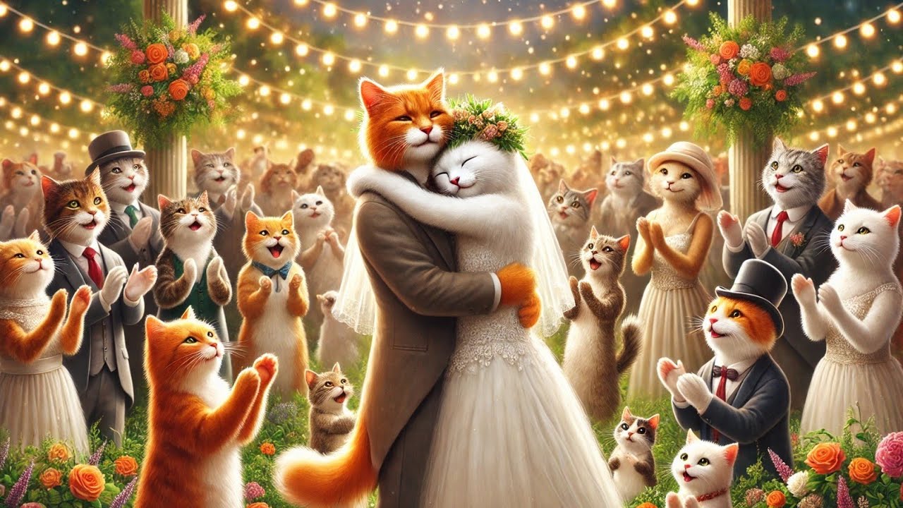 Cat's Couple Beautiful Love Marriage Story #cute #kitten #cat - YouTube