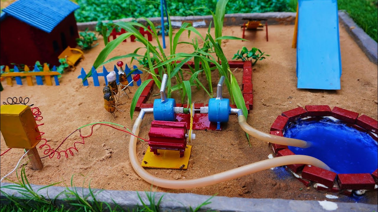 diy mini well water pump | sun farming | sano creator | top mini gear ...