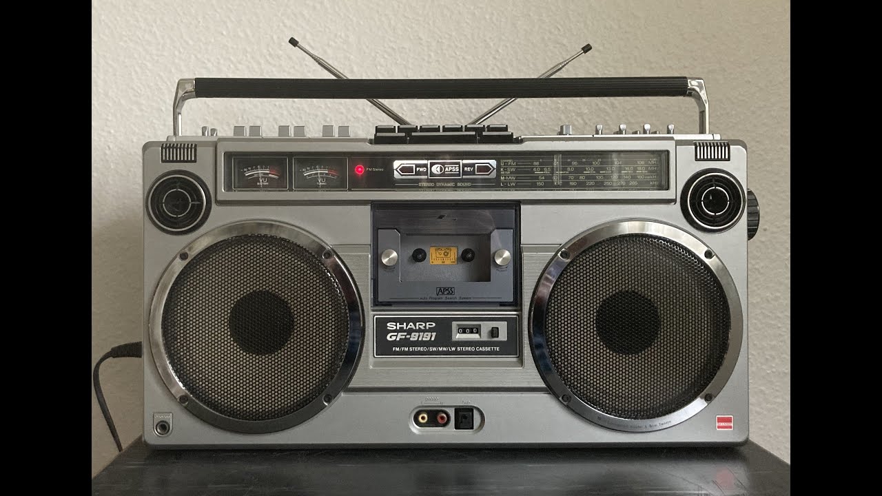 Boombox SHARP GF-9191 SILVER PHONO Remember the good old days - YouTube