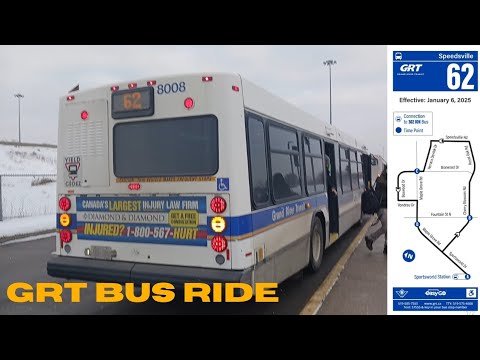 GRT 2nd Gen NovaBus LFS Bus Ride On Route 62 Speedsville - Round Trip 2 ...