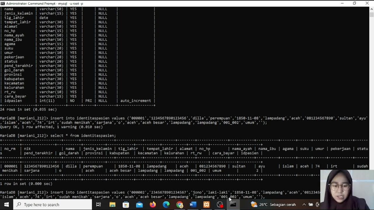 Tutorial Menambahkan Data atau Insert Data, Mengubah, Menghapus pada Mysql - YouTube
