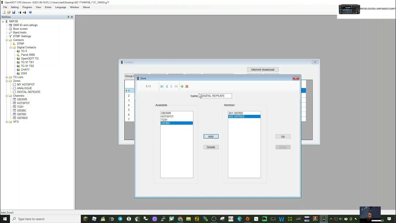 Open GD-77 Add Digital Repeater -CPS SOFTWARE - YouTube