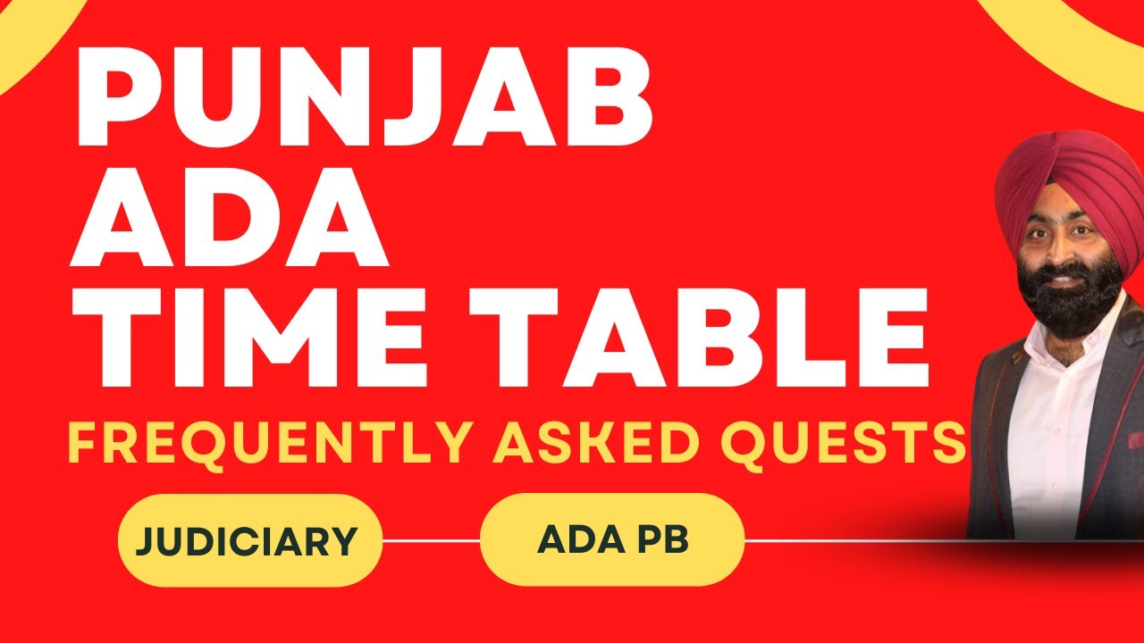 Punjab ADA Exam Time Table & Planning | ADA Frequently Asked Questions ...