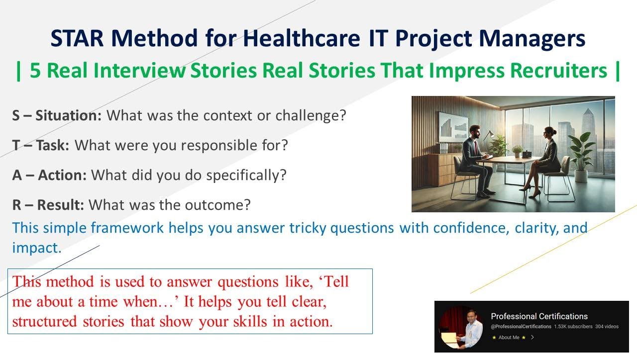 STAR Method for Healthcare IT Project Managers | 5 Real Interview ...
