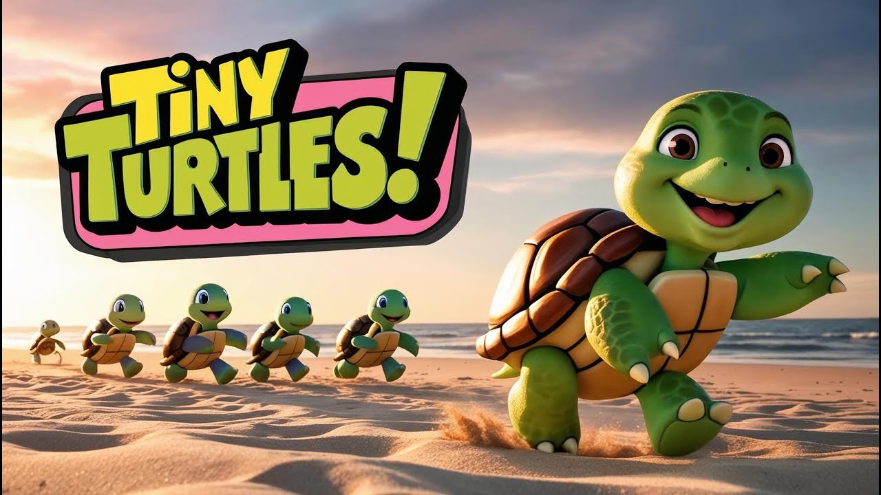 Tiny Turtles | Cute Animal Song for Kids with Cartoon Turtles - YouTube
