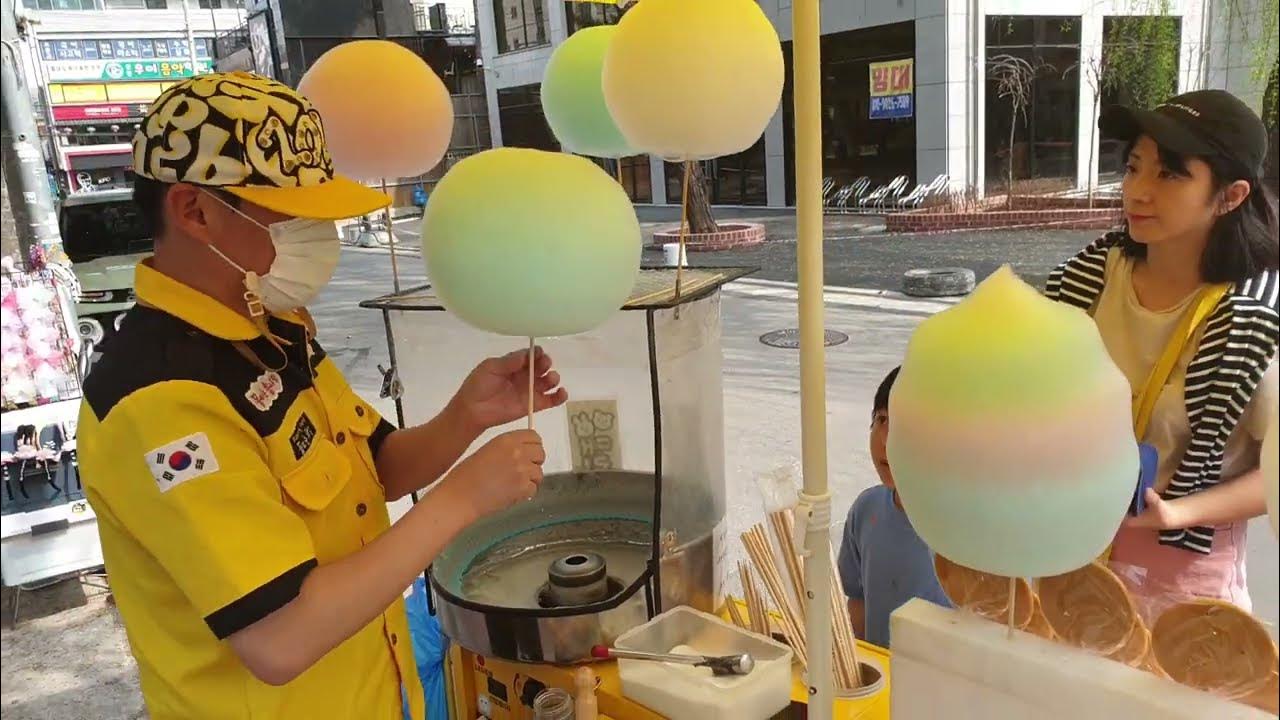 벚꽃놀이에는 솜사탕 - 곰돌이 캐릭터 솜사탕 만들기 - YouTube