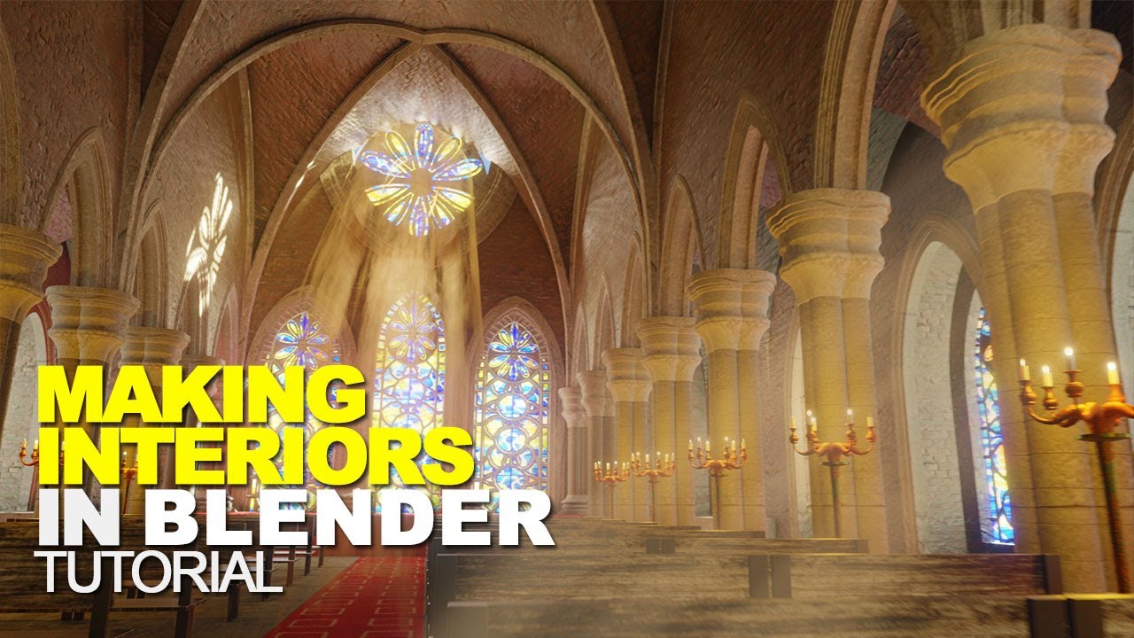 modeling texturing and lighting a cathedral interior in blender - YouTube
