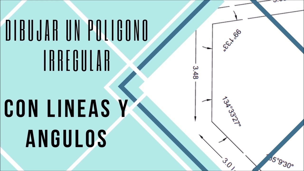 TUTORIAL AUTOCAD📐 ️DIBUJAR POLIGONOS USANDO SOLO ANGULOS INTERNOS Y ...