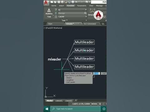 AutoCAD Tips | Multileader in AutoCAD | #shorts - YouTube