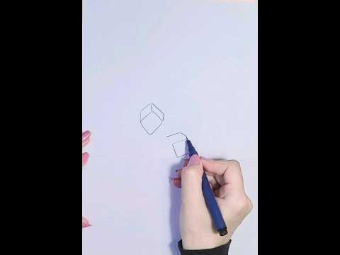 How to draw cubes step by step كيفية رسم مكعبات خطوة بخطوة - YouTube