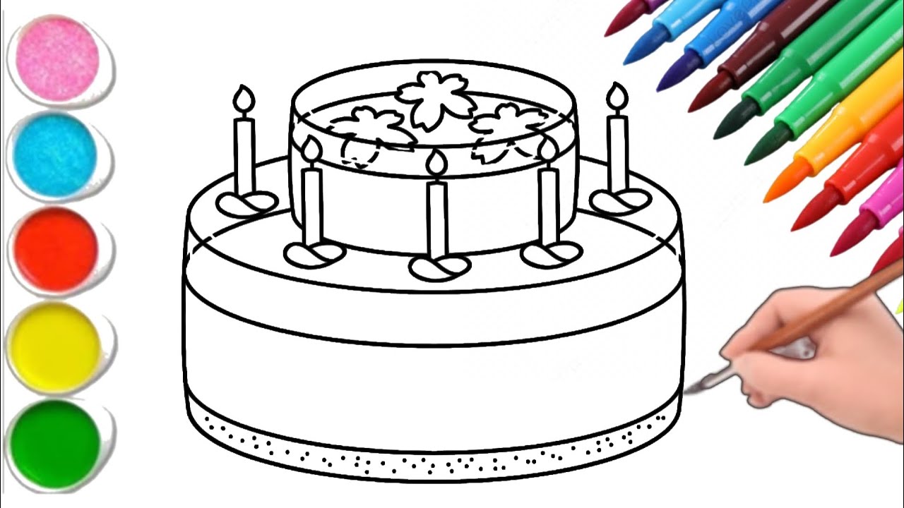 Cake drawing for kids | | how to draw a cake🎂🎂 - YouTube