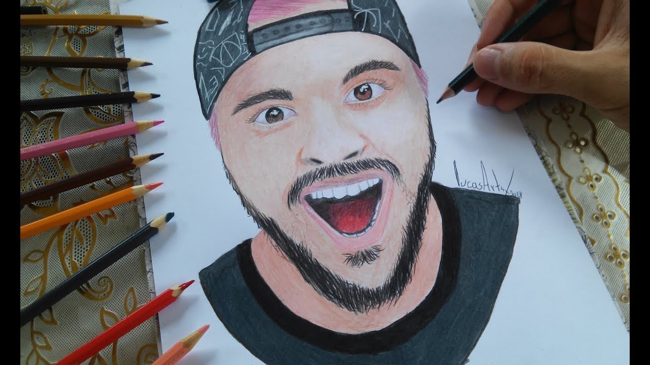 Como desenhar o Luccas Neto em 1 minuto - YouTube