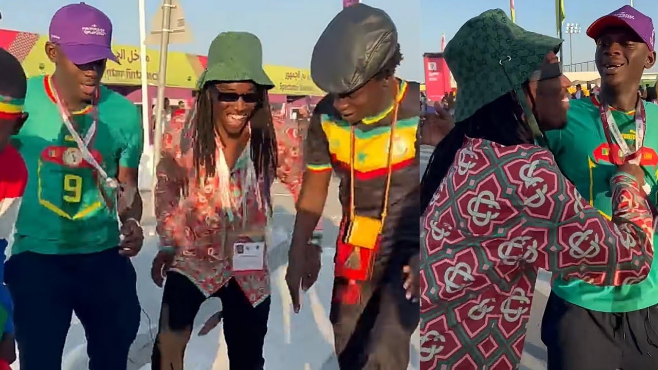Ambiance Quatar avec jaw ketchup ousmane bongo et singom comédien match ...