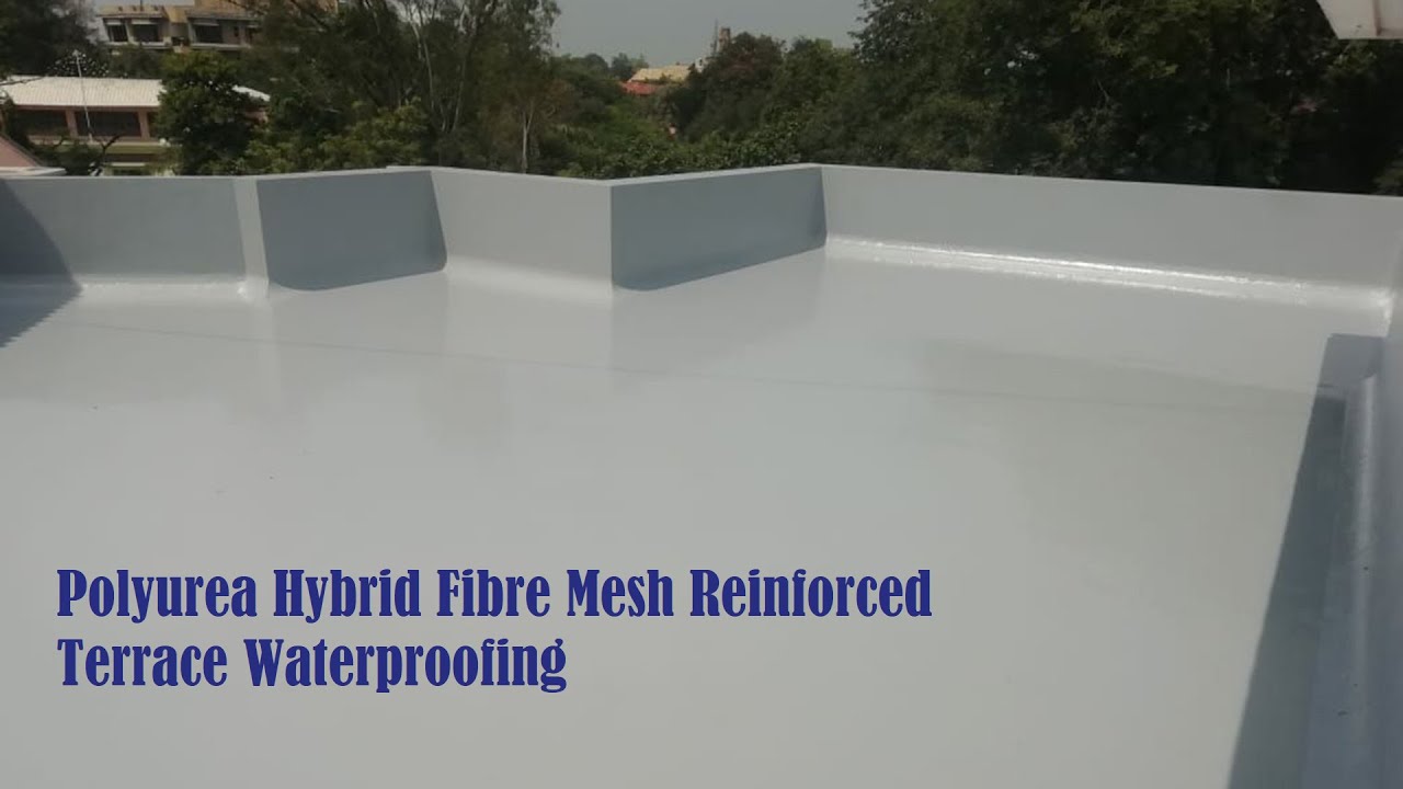 Polyurea Hybrid Fibre Mesh Sandwiched Terrace Waterproofing | UniPro® Waterproofing - YouTube