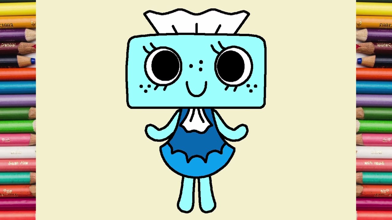 Tisha | How To Draw Tisha from Dandy's World | Draw and Color Tisha ...
