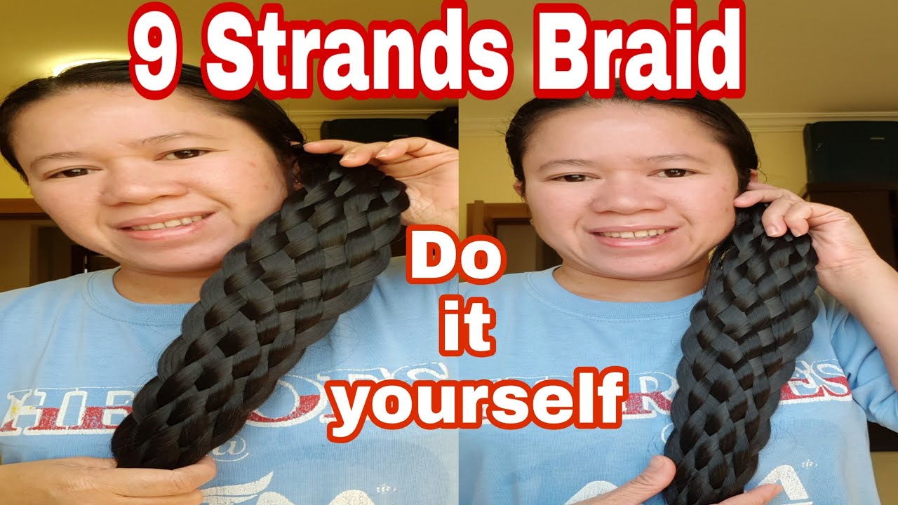 How to Nine (9) Strands Braid - YouTube