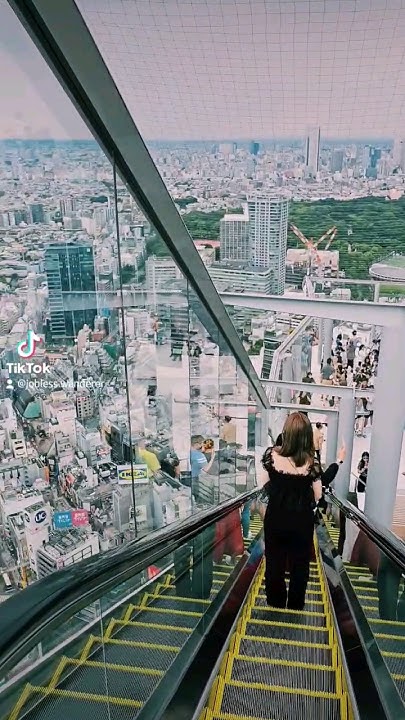 Shibuya Sky! Iconic escalator view!! #travel - YouTube