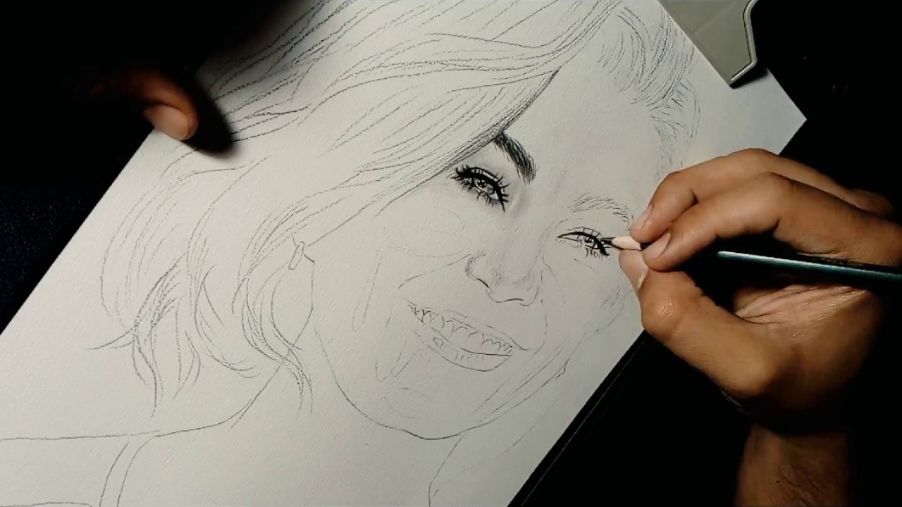 Drawing Ellen Pompeo - Meredith Grey | Grey's Anatomy - YouTube