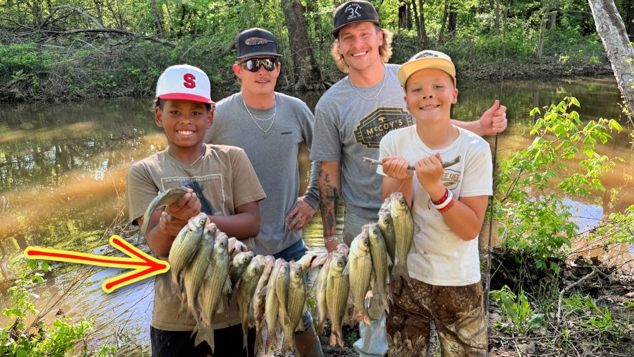 Slaying Sand Bass in a Flooded Creek! - YouTube