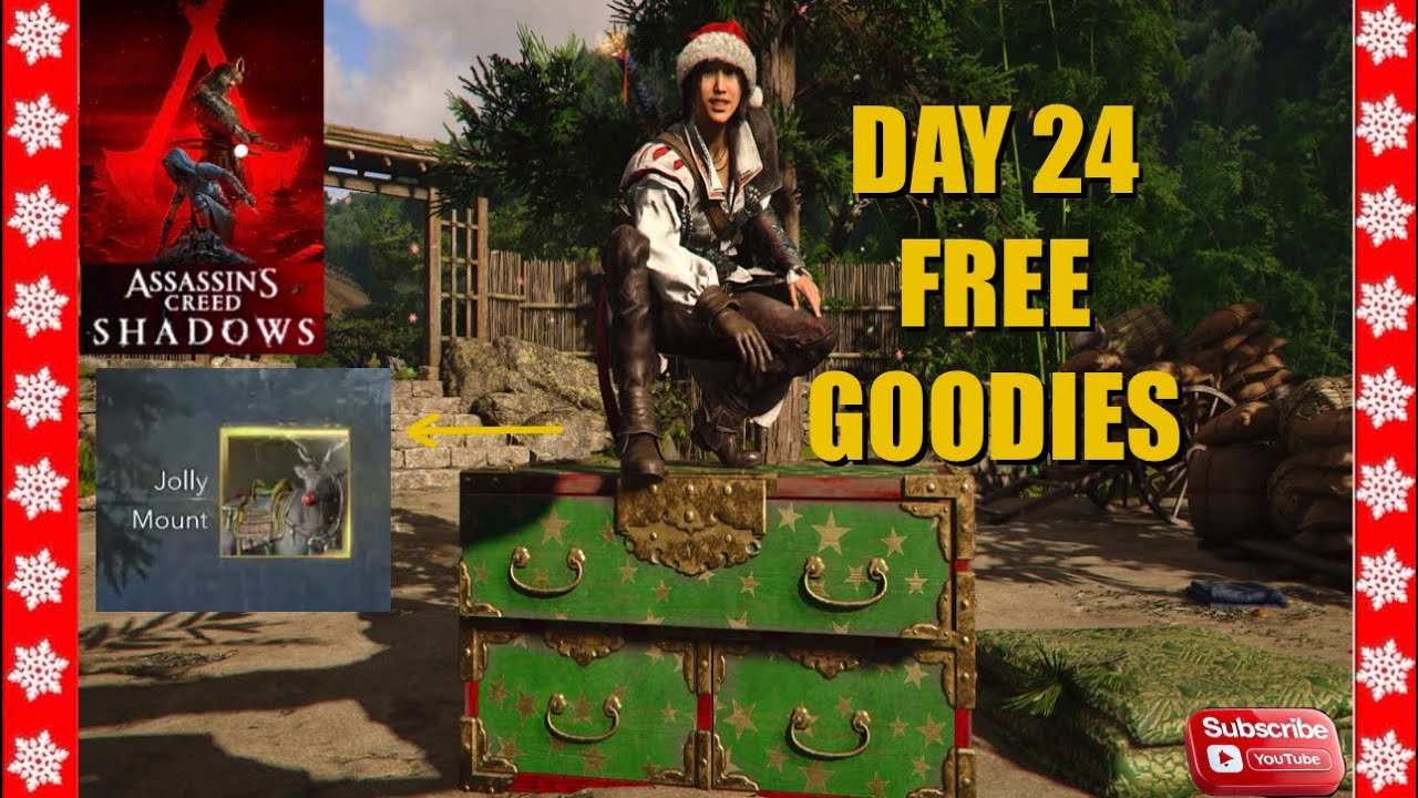 FREE XMAS GOODIES DAY 24 - JOLLY MOUNT - Assassin's Creed Shadows - YouTube