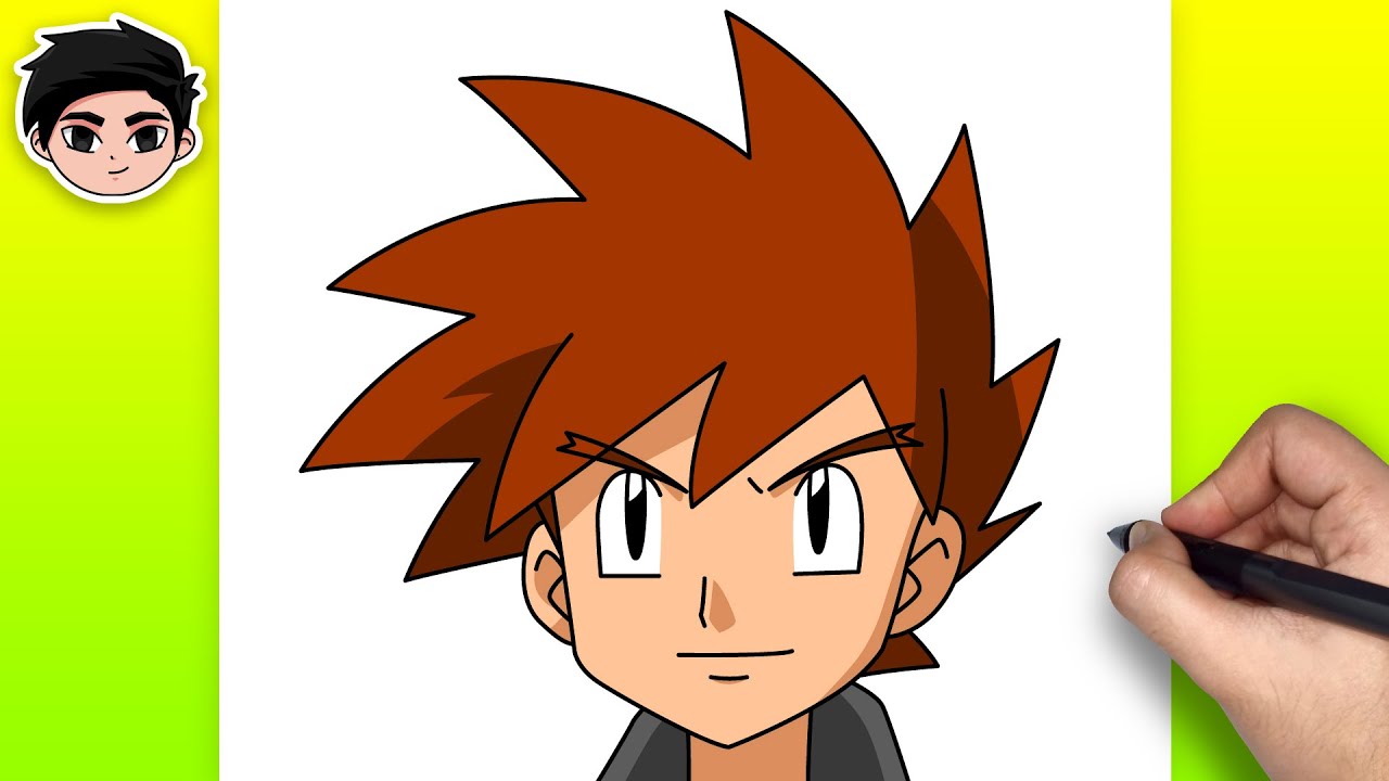 How to Draw GARY OAK from Pokemon | Easy Step-by-Step - YouTube