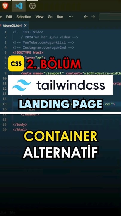 Alternatif Container (Tailwind CSS Dersleri) - YouTube