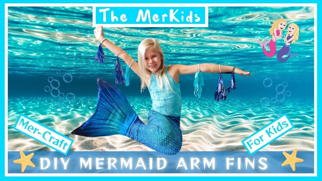 DIY Mermaid Arm Fin Craft! | Easy No Sew Mermaid Arm Fins - YouTube