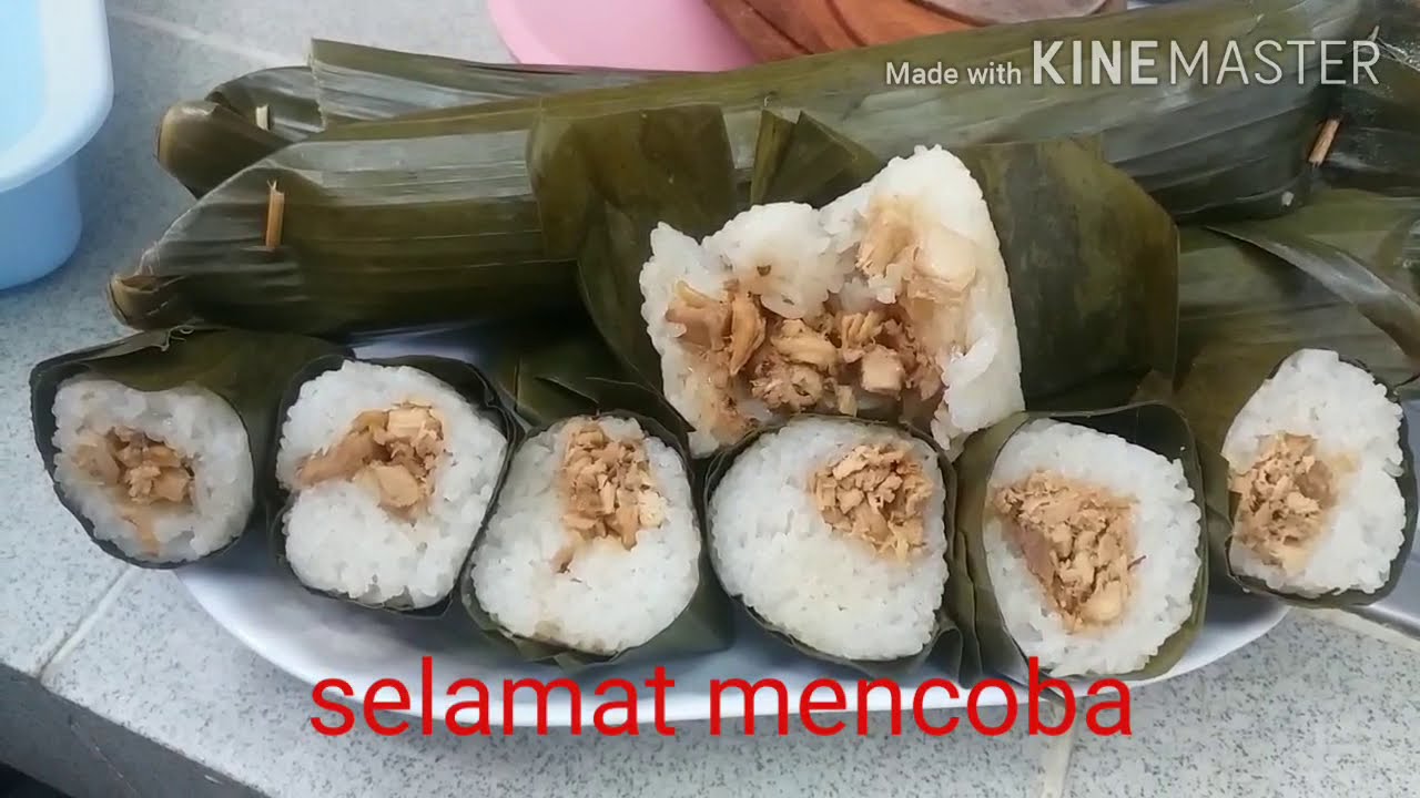 resep dan cara masak lemper isi daging ayam - YouTube
