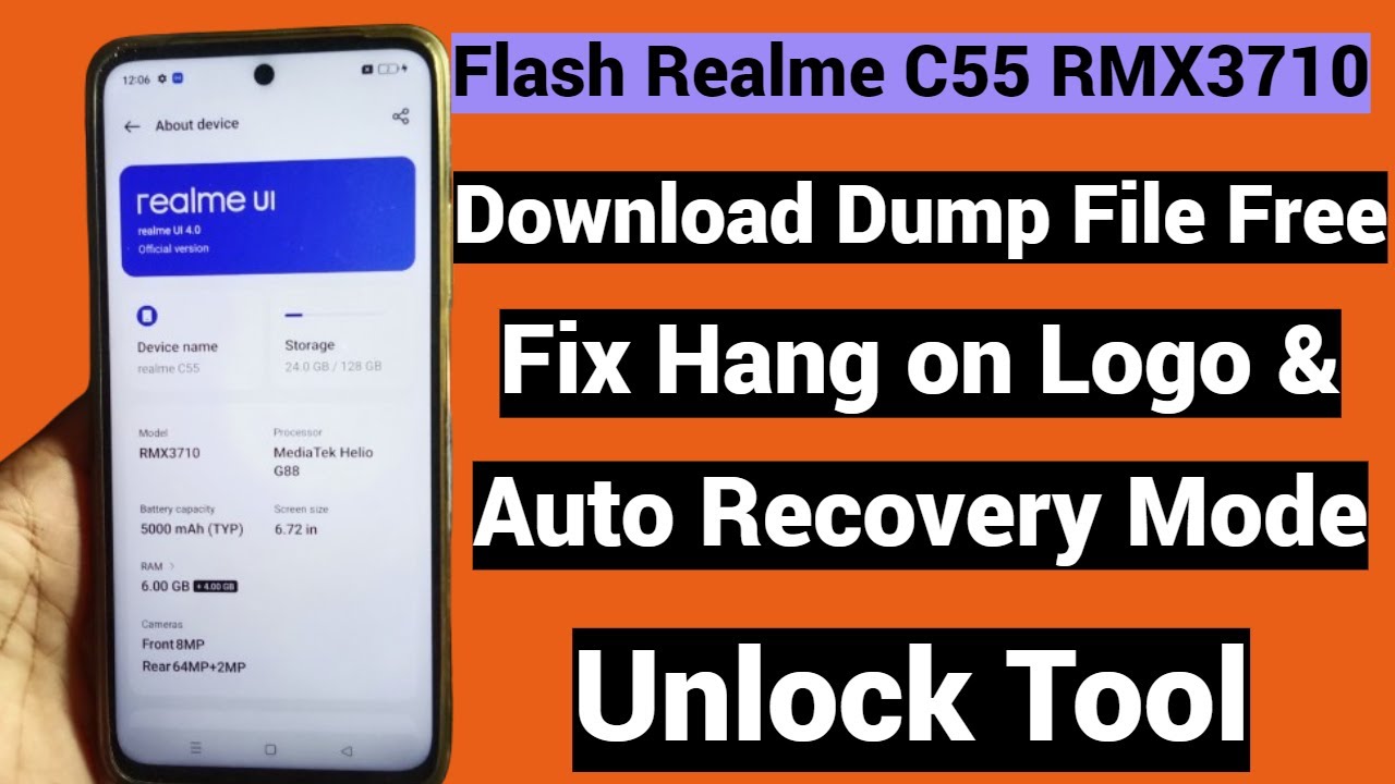 How to Flash Realme C55 RMX3710 | Fix Hang on Logo & Auto Recovery Mode ...