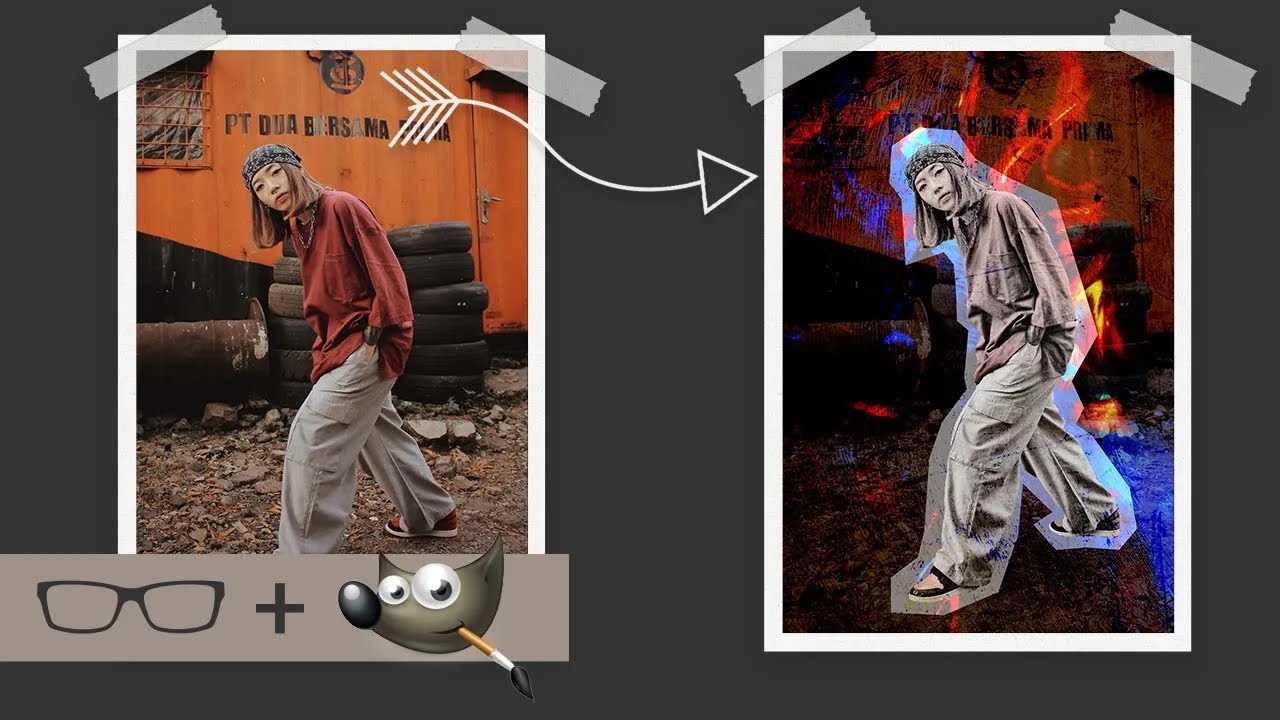 How To Create a 90s Grunge Photo Effect - YouTube