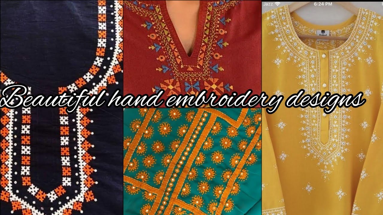 hand embroidery dress designs/ hand made dress designs for summer ...