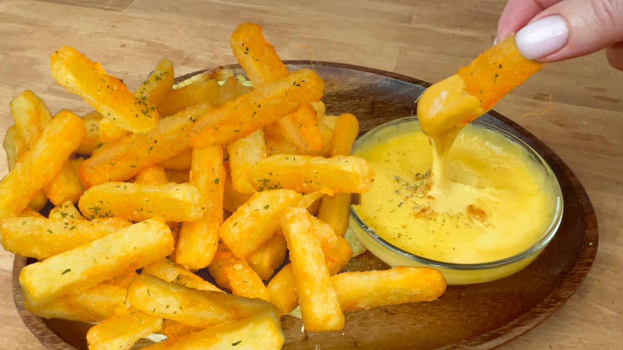 ASMR FRENCH FRIES & CHEESE SAUCE (No Talking) - YouTube