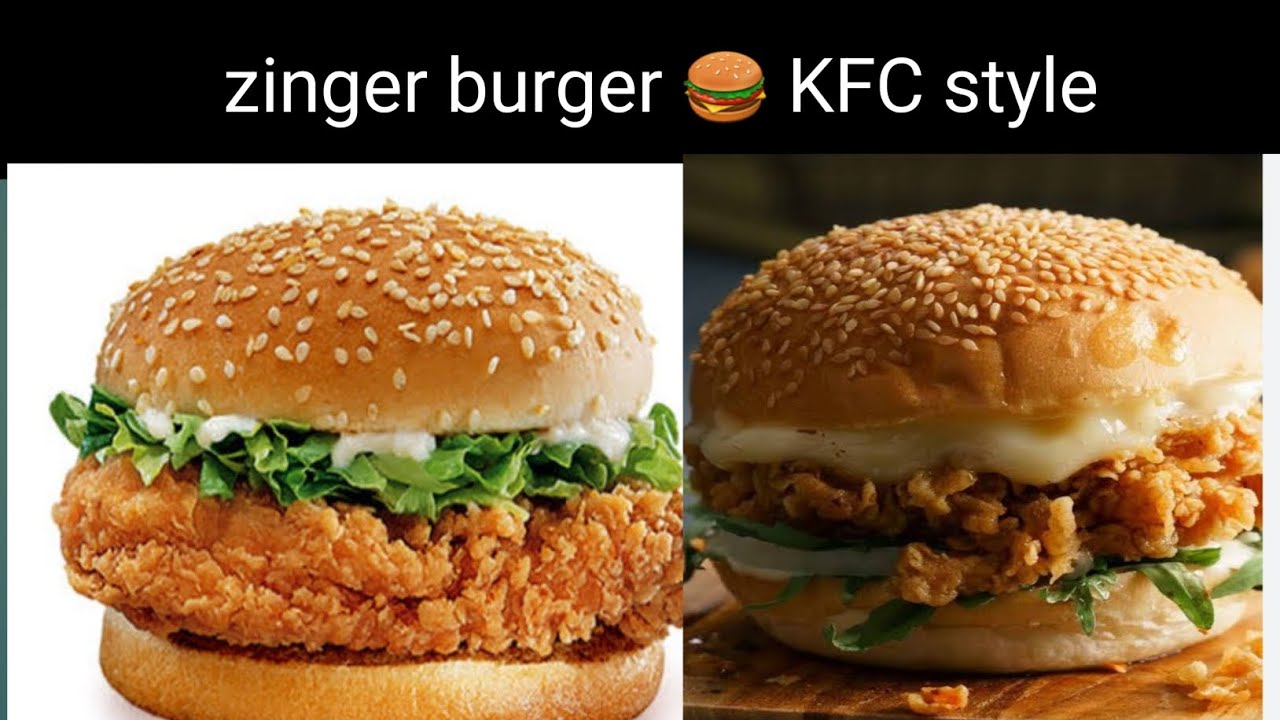 Zinger burger recipe/crispy Zinger burger [KFC style] - YouTube