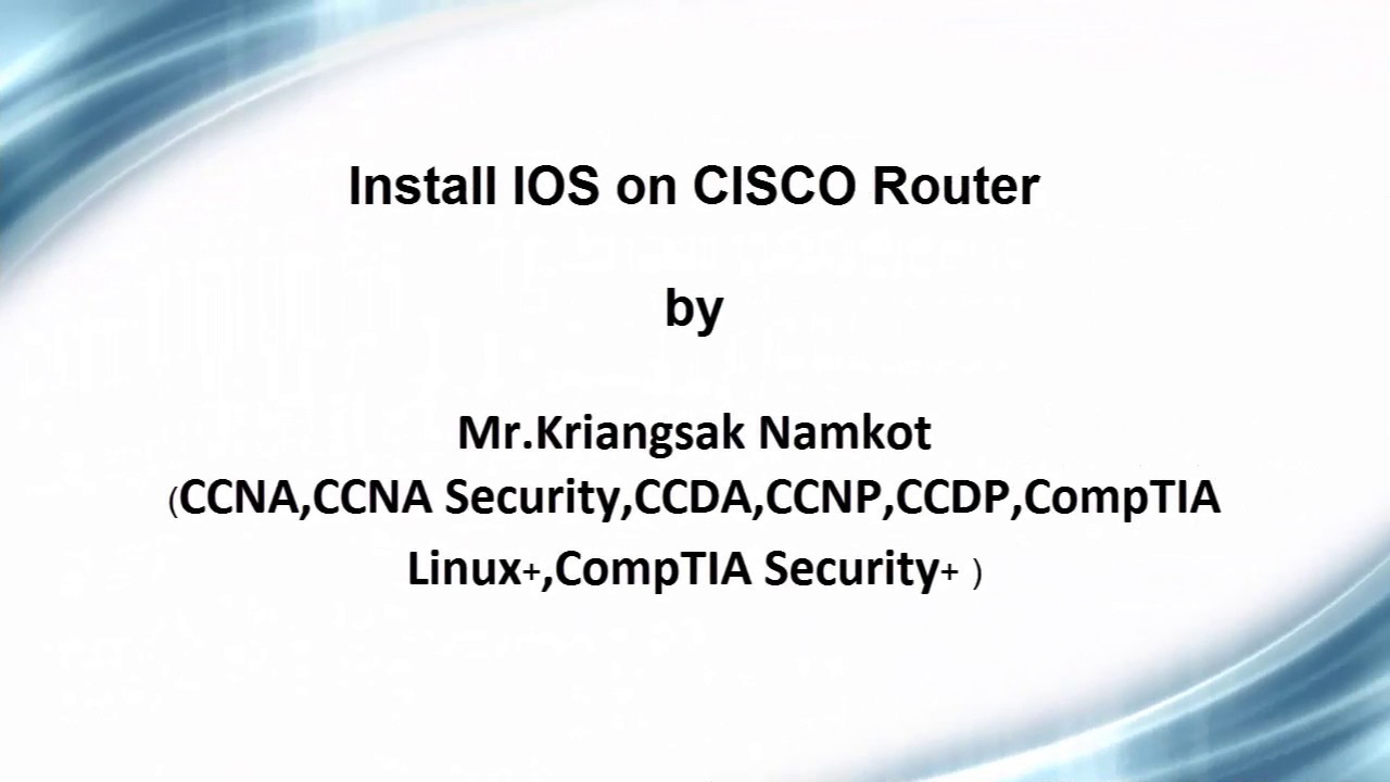 Install IOS on CISCO Router by Jodoi - YouTube