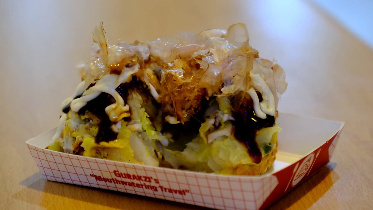 octopus chibitco yaki - mini okonomiyaki / local night market in Jeonju ...