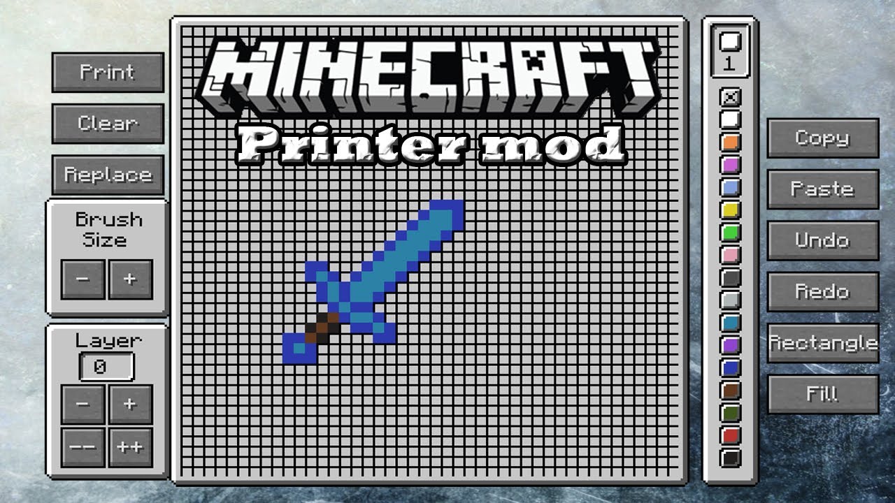 Minecraft - Modyfikacje #9: Printer Mode (Drukarka w Minecraft!) - YouTube