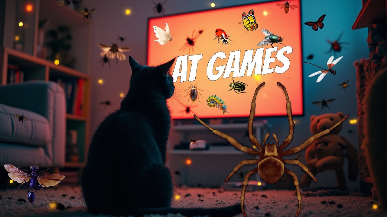 CAT GAMES 🐞 Bug Chase Mania | Interactive Cat TV for Cats - YouTube