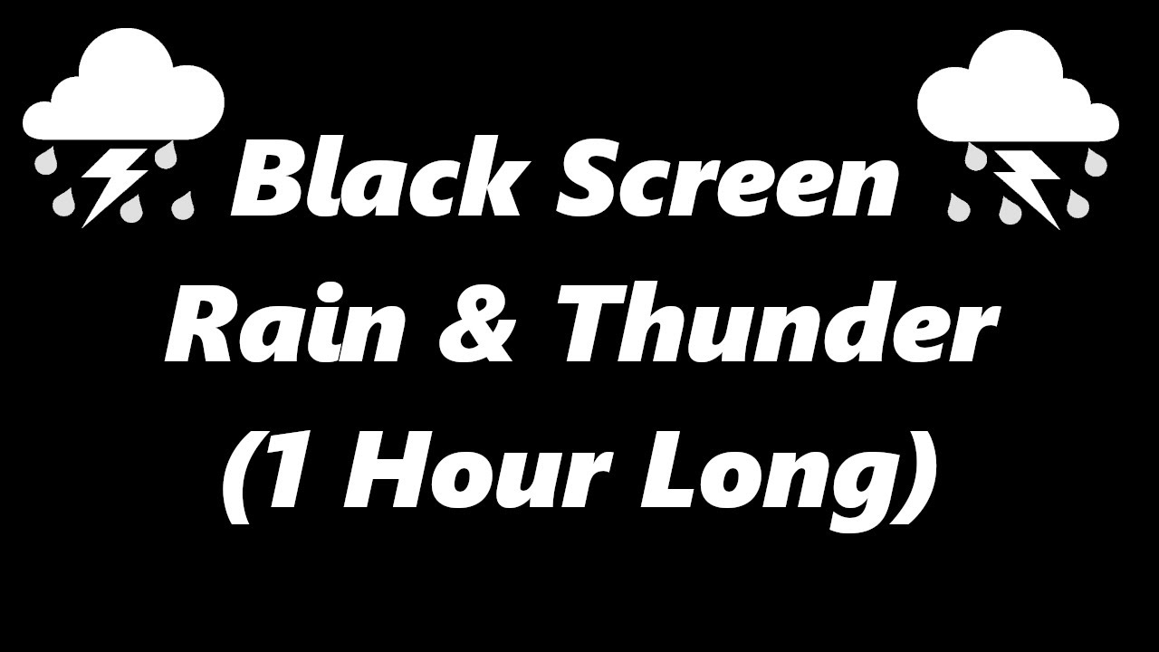 Cozy Rain and Thunder (1 Hour Long) Black Screen - YouTube