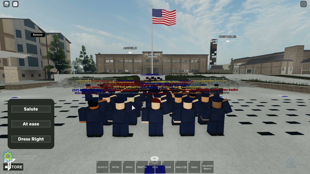 Roblox USAF flag ceremony - YouTube