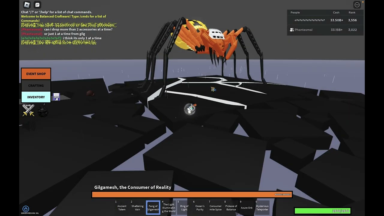Killing Gilgamesh in 5 seconds [Balanced Craftwars Overhaul] - YouTube