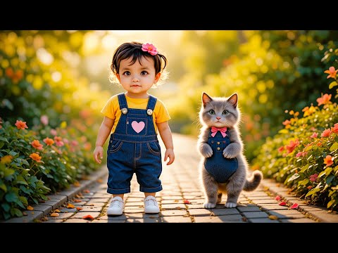 Adorable girl 💃 and her funny cat dancing together on #cocabanana  Song