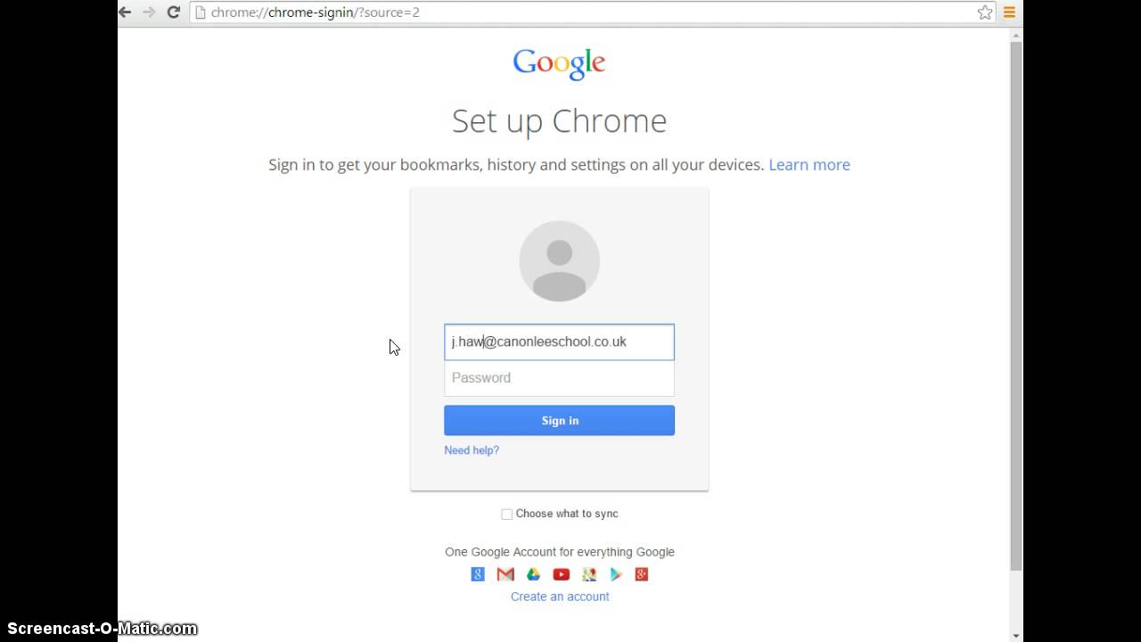 Logging in to Google Chrome - YouTube