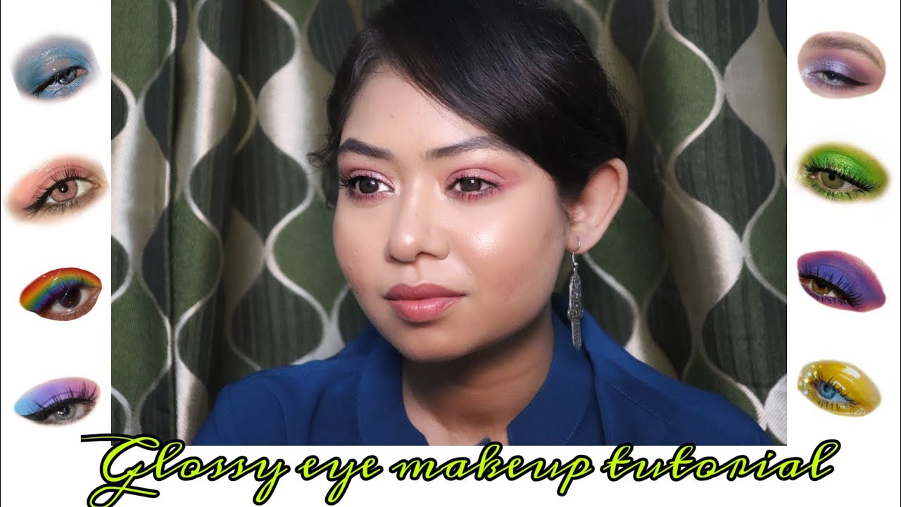 Glossy eye makeup look | #Sohini | #makeup | - YouTube